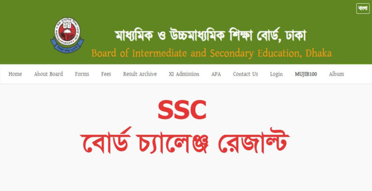 SSC Board Challenge Result 2023 Dhaka and All Board